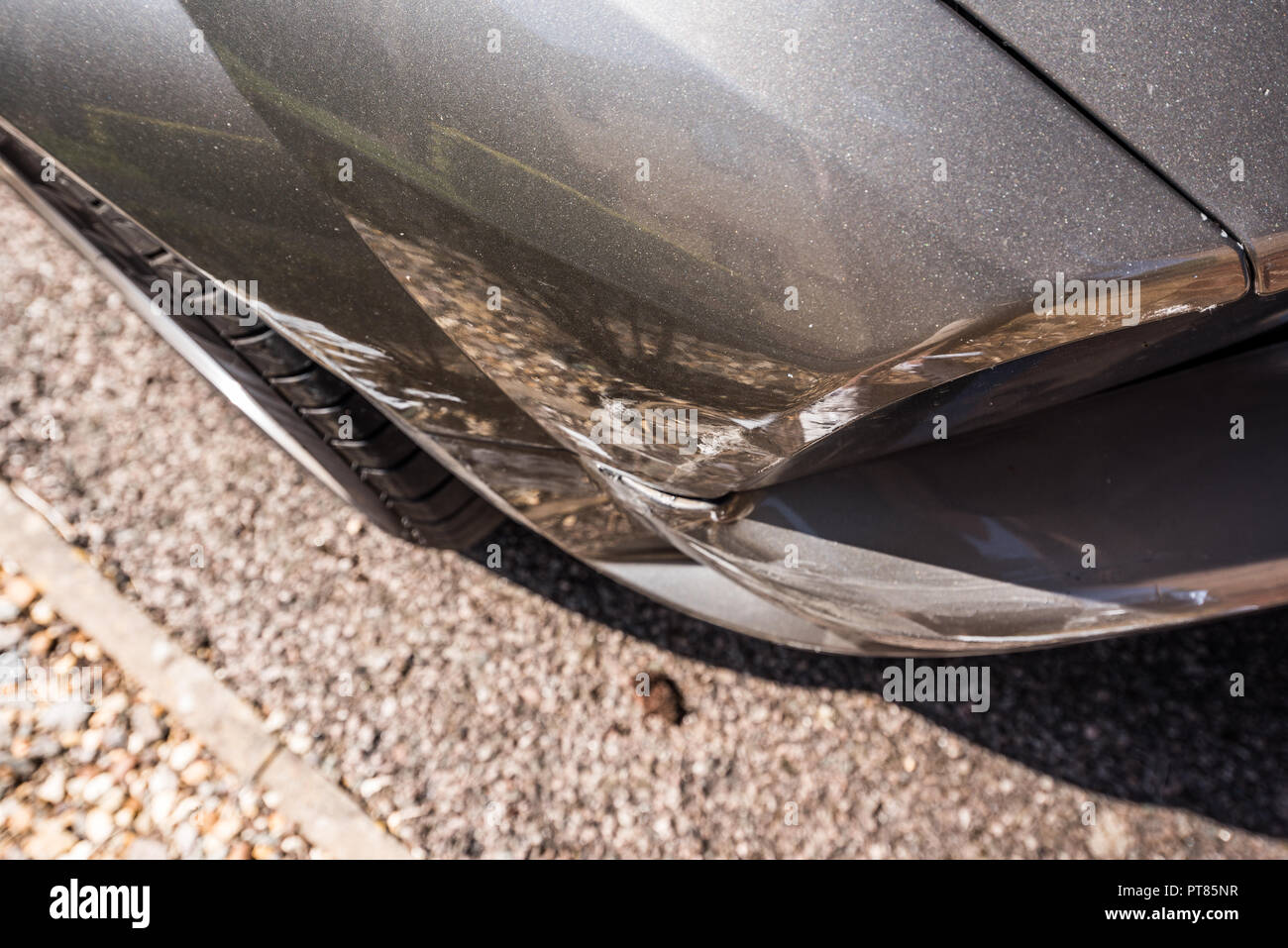 Car Crash and Car Damage. Close up Details Stock Photo - Alamy