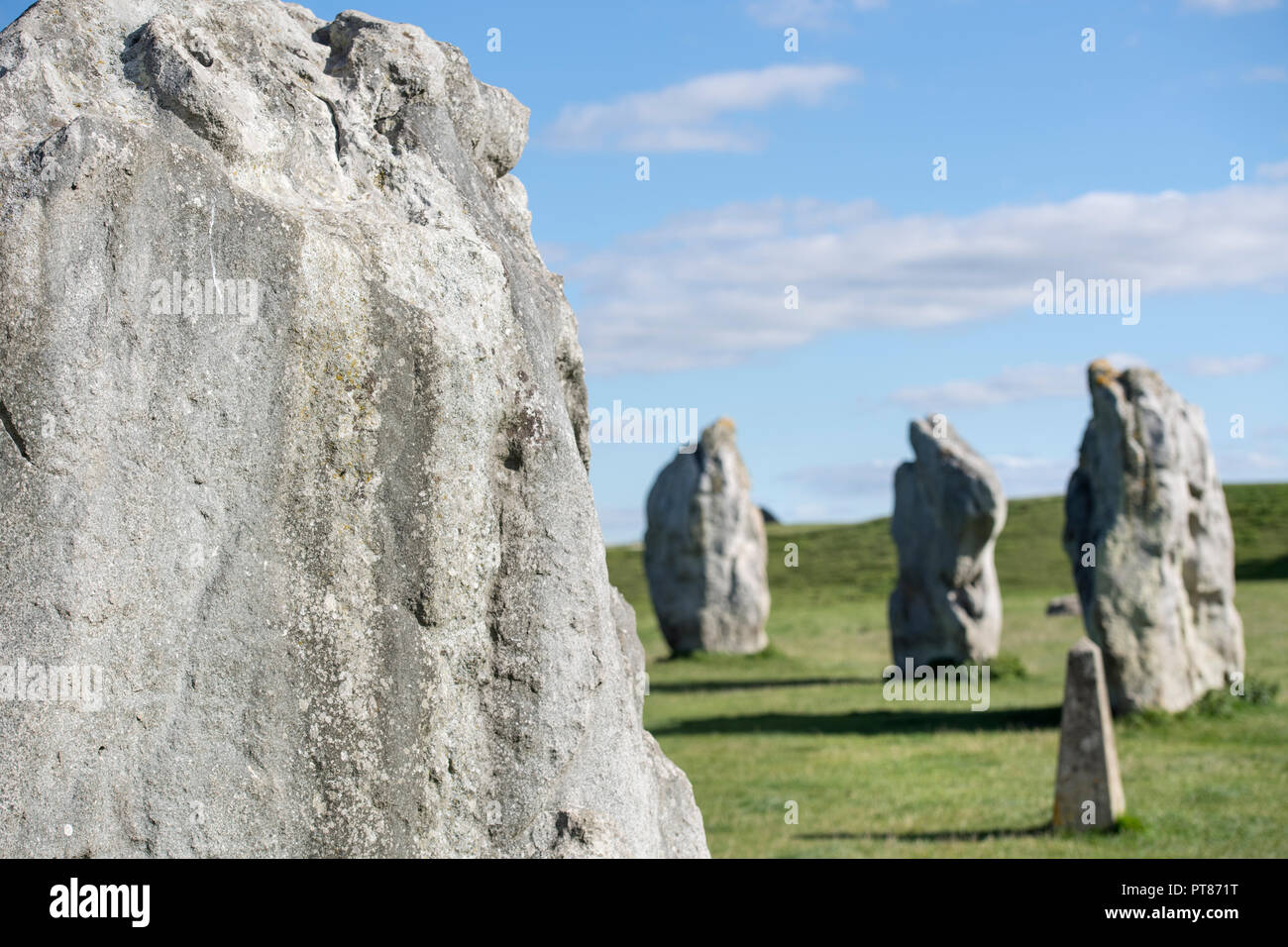 Stones at the Neolithic stone circles in Avebury, Wiltshire, England ...