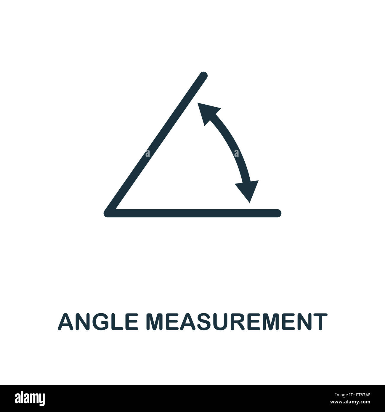 Angle Measurement icon. Monochrome style design from measurement ...