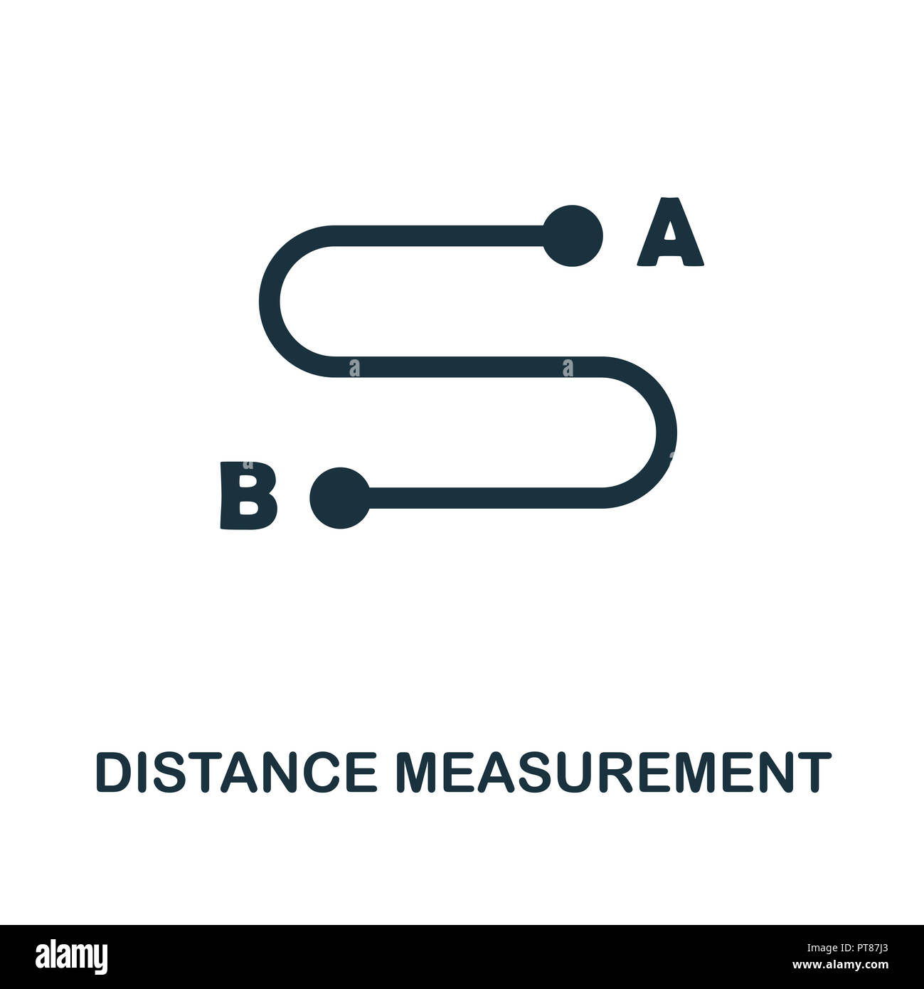 Distance Measurement icon. Monochrome style design from measurement ...