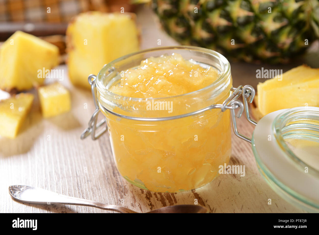 Homemade pineapple jam Stock Photo - Alamy