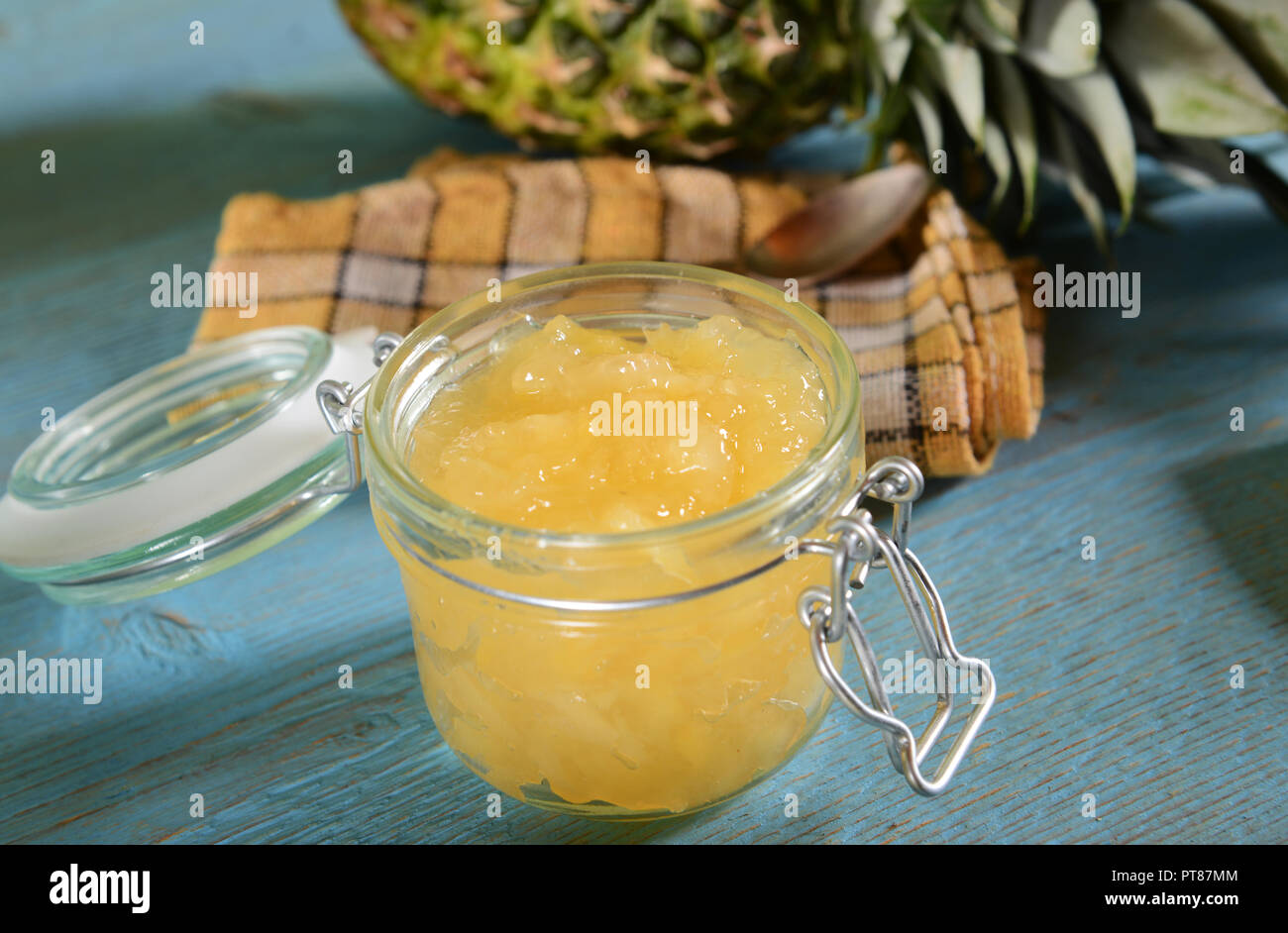 Homemade pineapple jam Stock Photo - Alamy