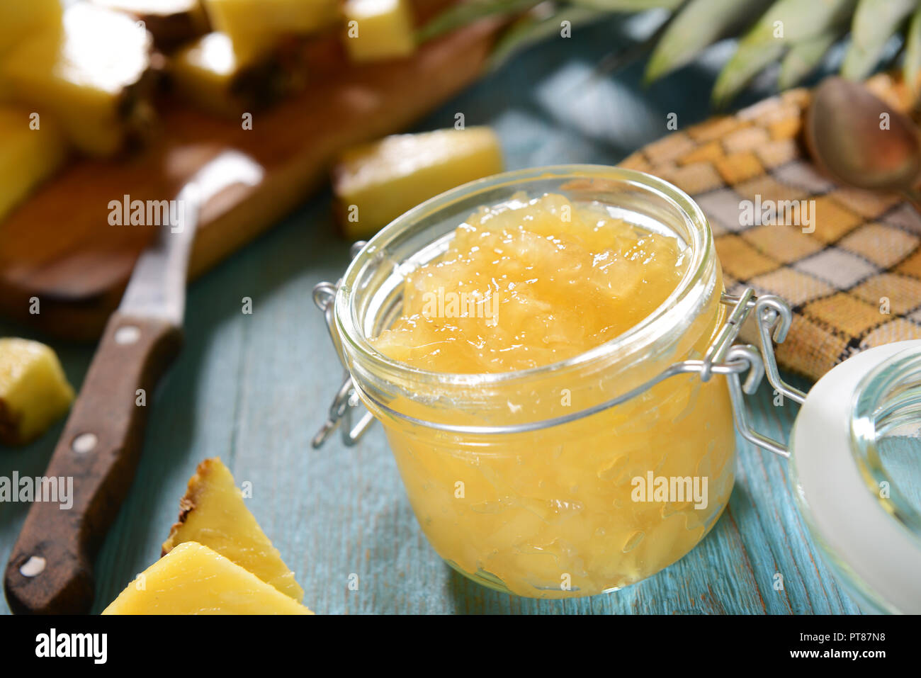 Homemade pineapple jam Stock Photo - Alamy