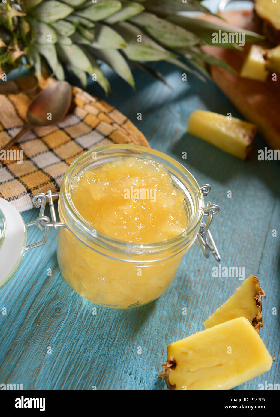 Homemade pineapple jam Stock Photo - Alamy