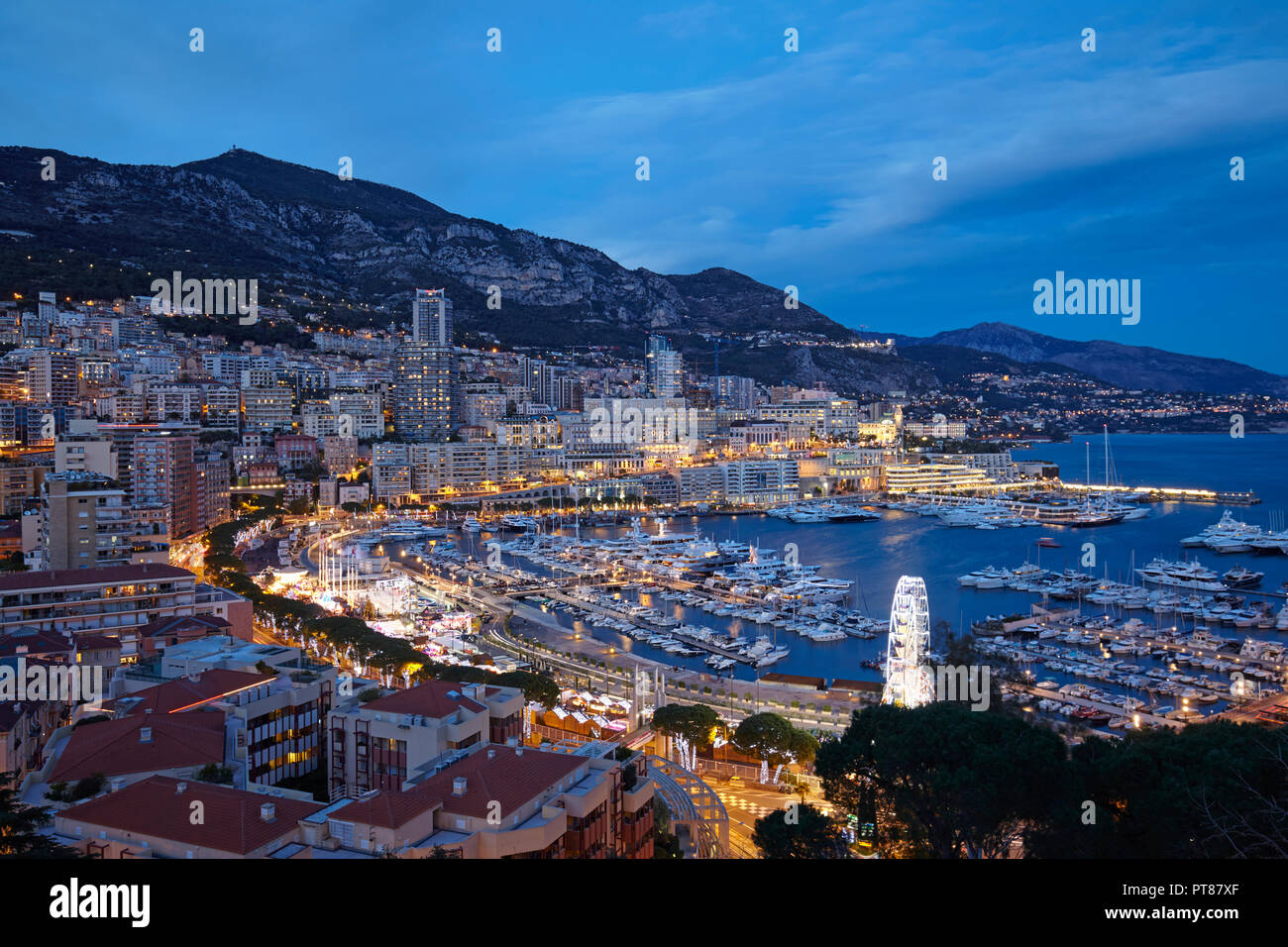 View of Monte Carlo from the Prince Palace, Principality of Monaco ...