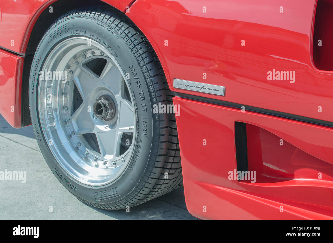 Meeting of Ferrari cars, during the patronal festivals of Torrejon de ...