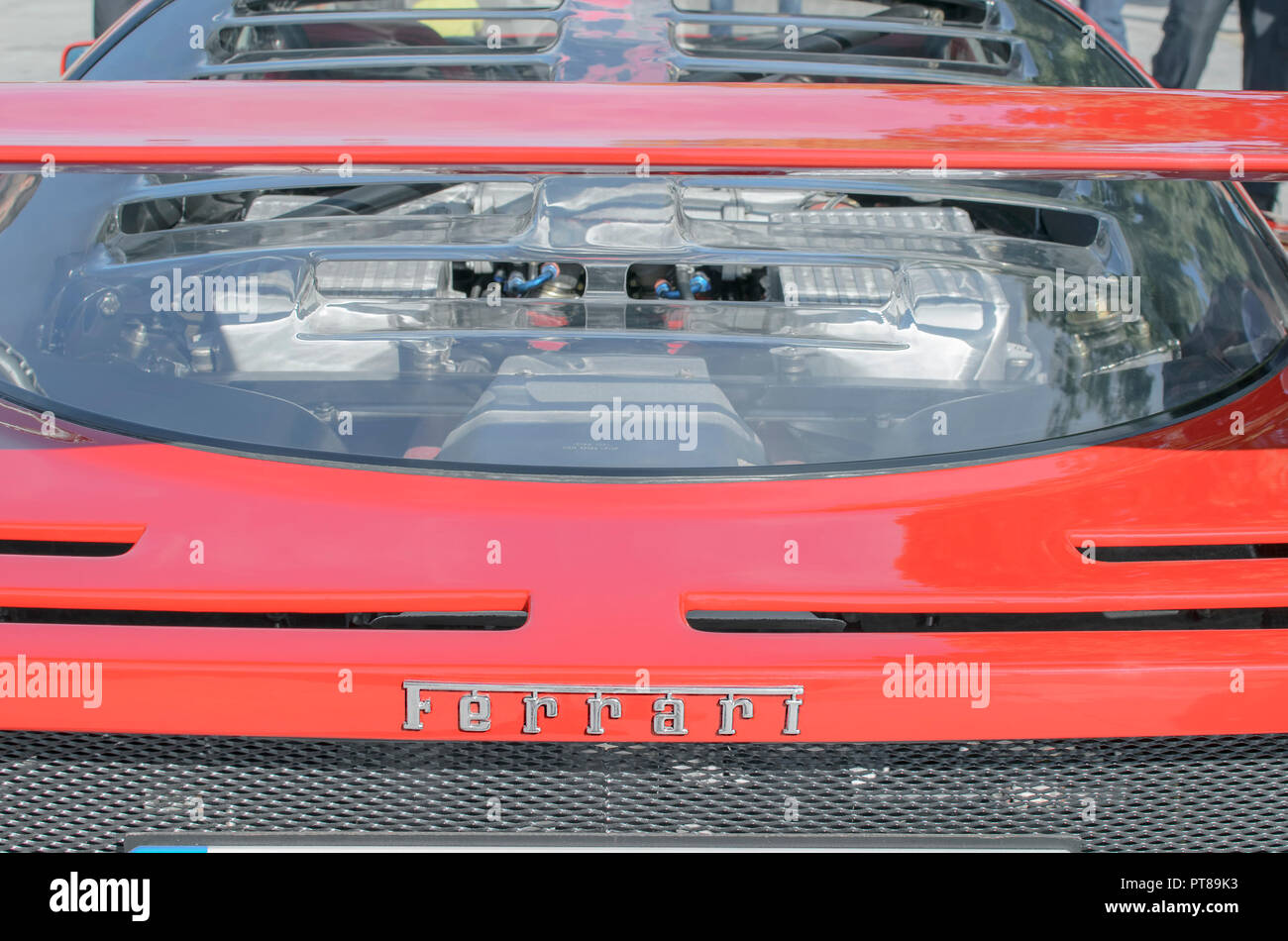 Spectacular meeting of Ferrari cars, during the patronal festivals of ...