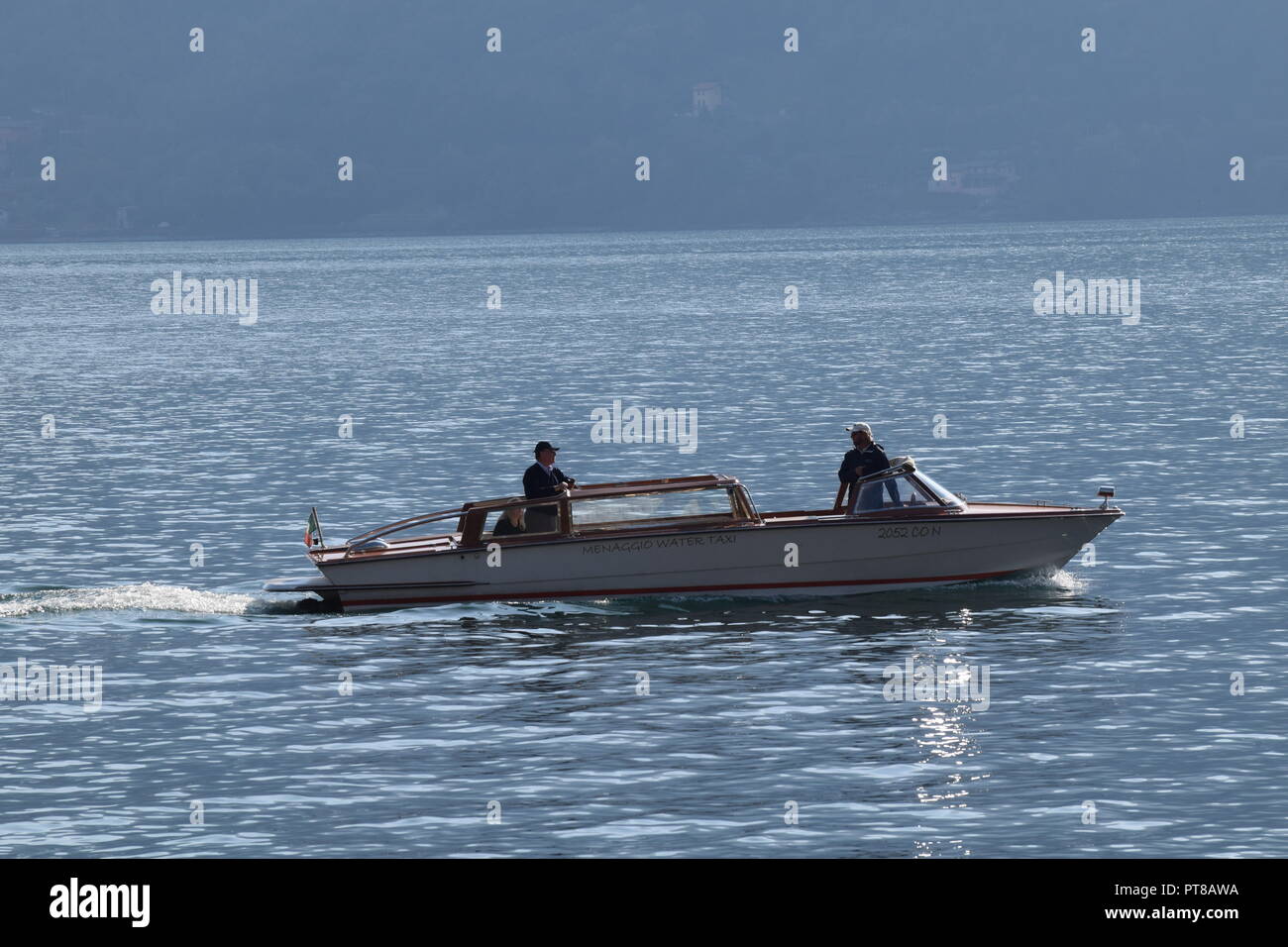 Boat in Lake at Como, Italy Stock Photo - Alamy