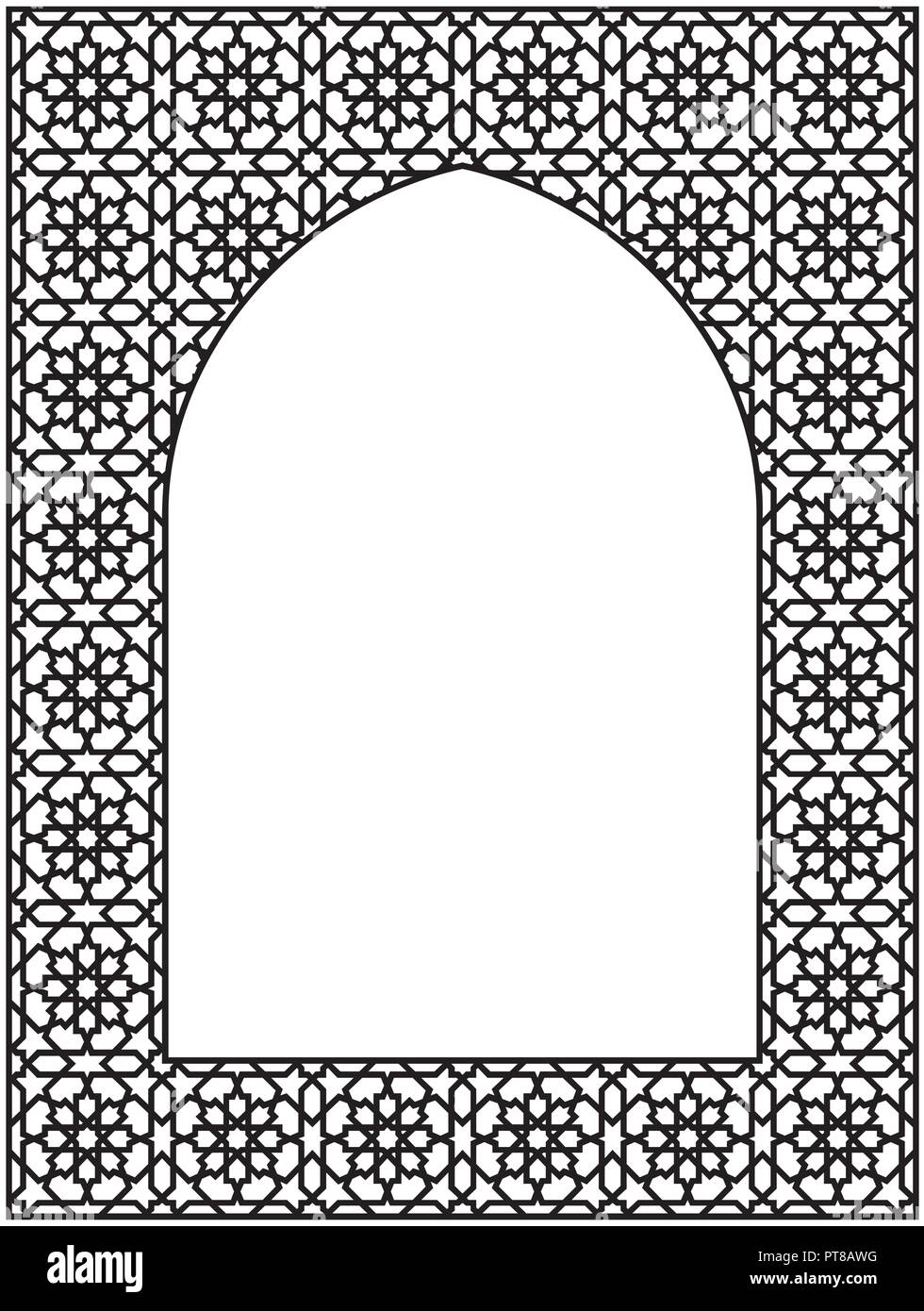 Rectangular frame of the Arabic pattern with proportion three by four ...