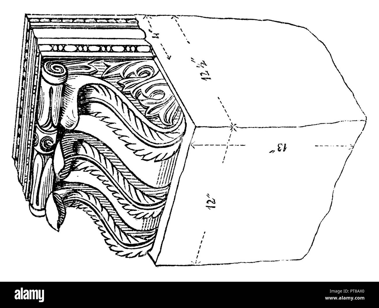 Console of the Tomb of Theodoric in Ravenna (Rahn.), 1870 Stock Photo ...