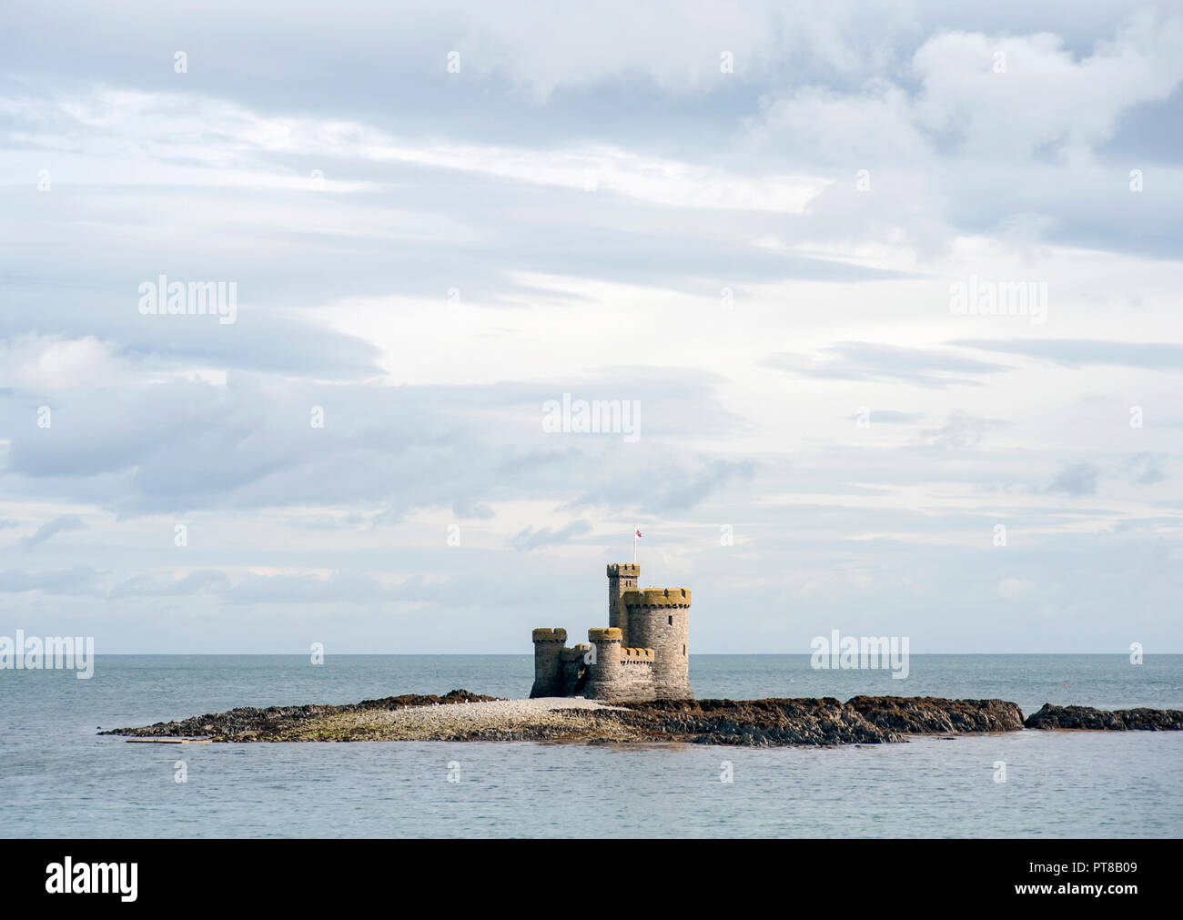 St. Mary’s Isle and the Refuge Tower, Douglas Bay, Douglas, Isle of Man ...