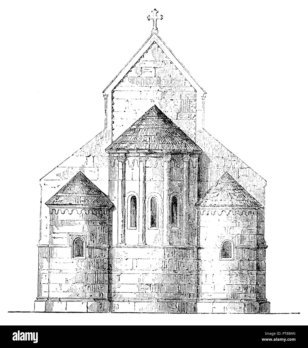 Church in Lébeny. choir , 1870 Stock Photo - Alamy