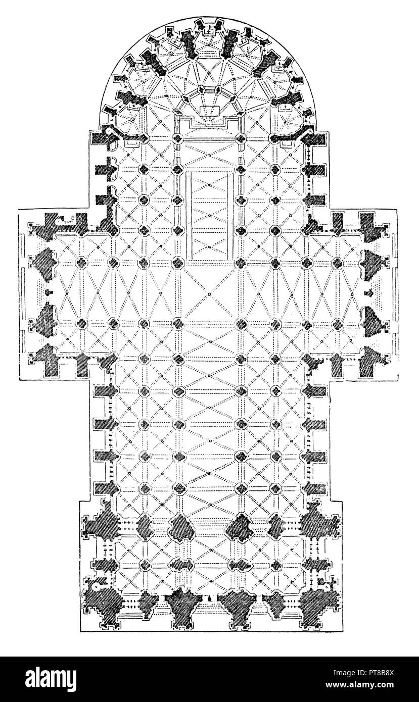 Cologne cathedral floor plan Cut Out Stock Images & Pictures - Alamy