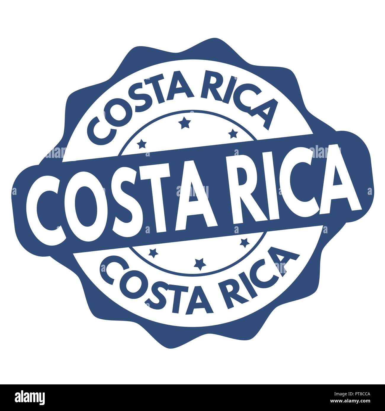 Costa Rica sign or stamp on white background, vector illustration Stock ...