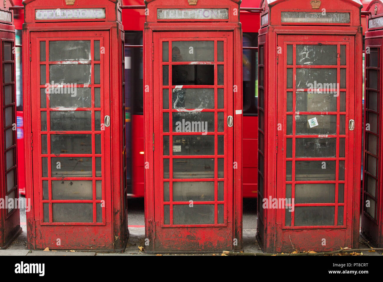 Traditional and icon red telephone boots or boxes seen in London. These ...
