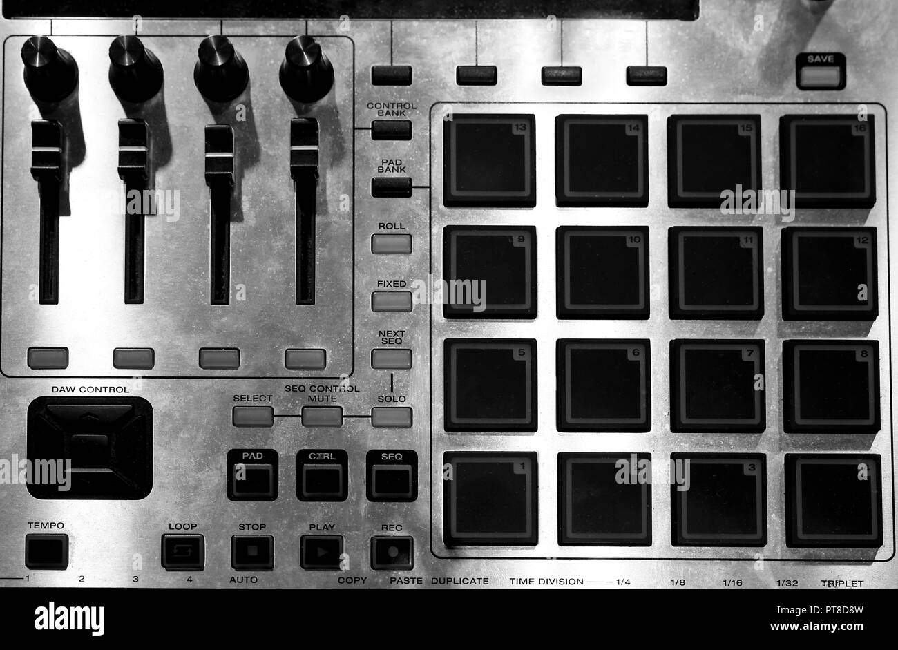 Control Panel to mix electronic or hip hop music Stock Photo - Alamy