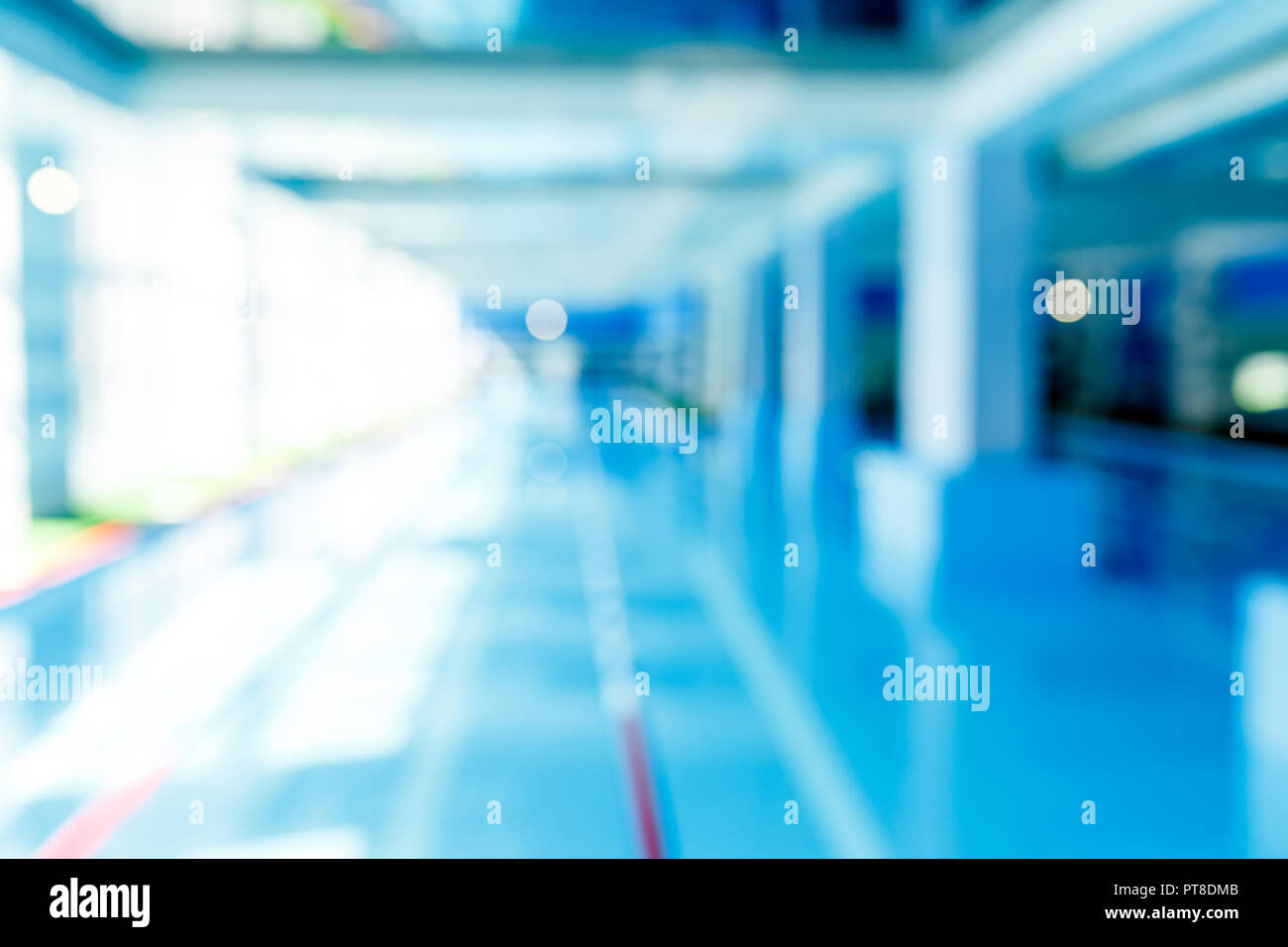 Blurred photo of swimming pool without people Stock Photo - Alamy