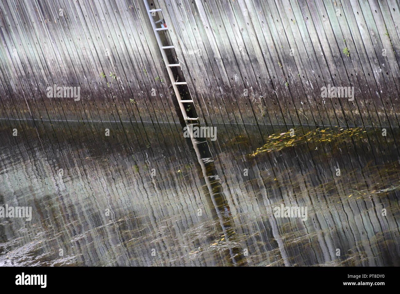 A ladder reflected on the water Stock Photo - Alamy
