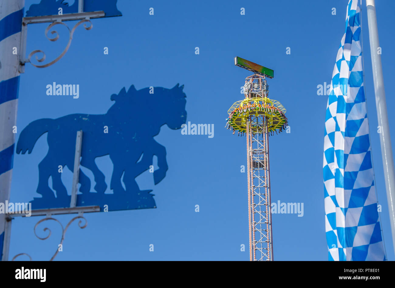 Munich oktoberfest power tower hi-res stock photography and images - Alamy