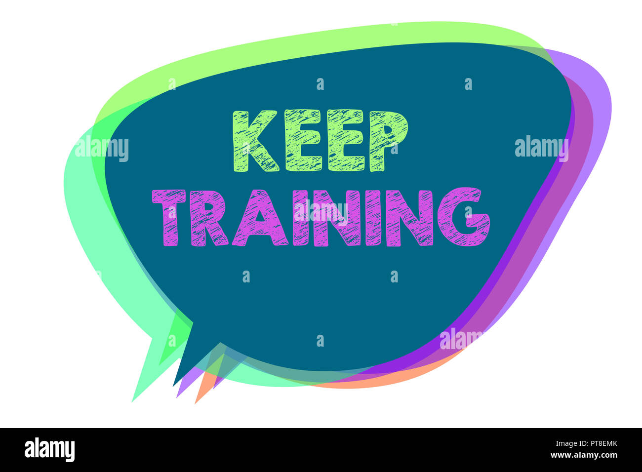 Text sign showing Keep Training. Conceptual photo Grounding Drilling ...