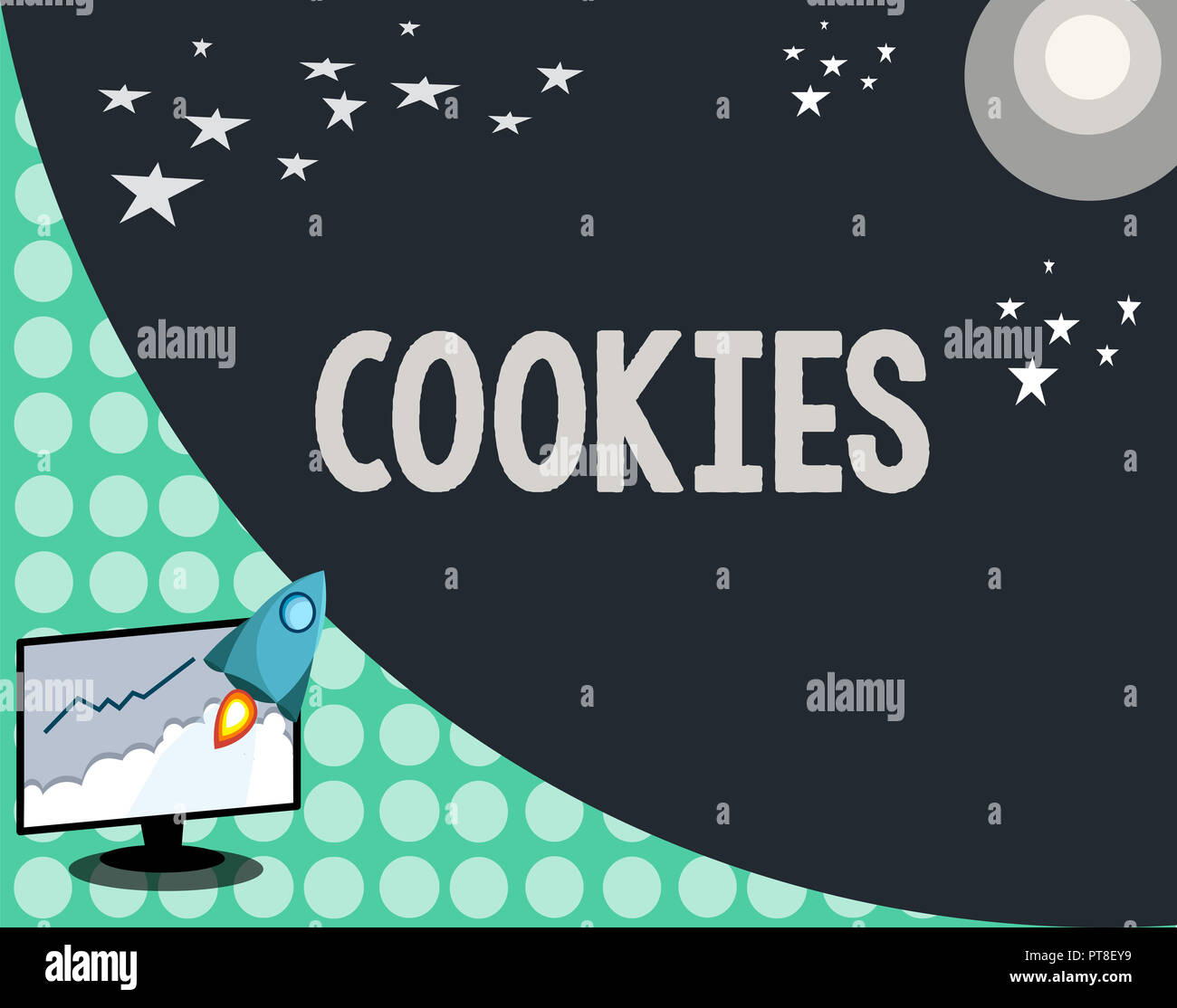 Conceptual hand writing showing Cookies. Business photo showcasing ...