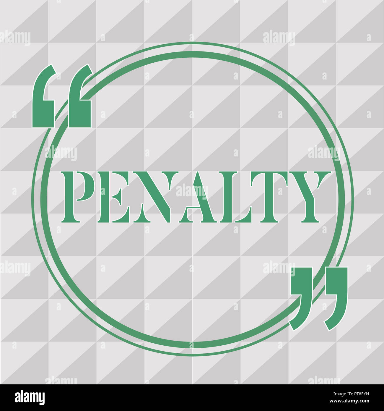 Text sign showing Penalty. Conceptual photo Punishment imposed for ...