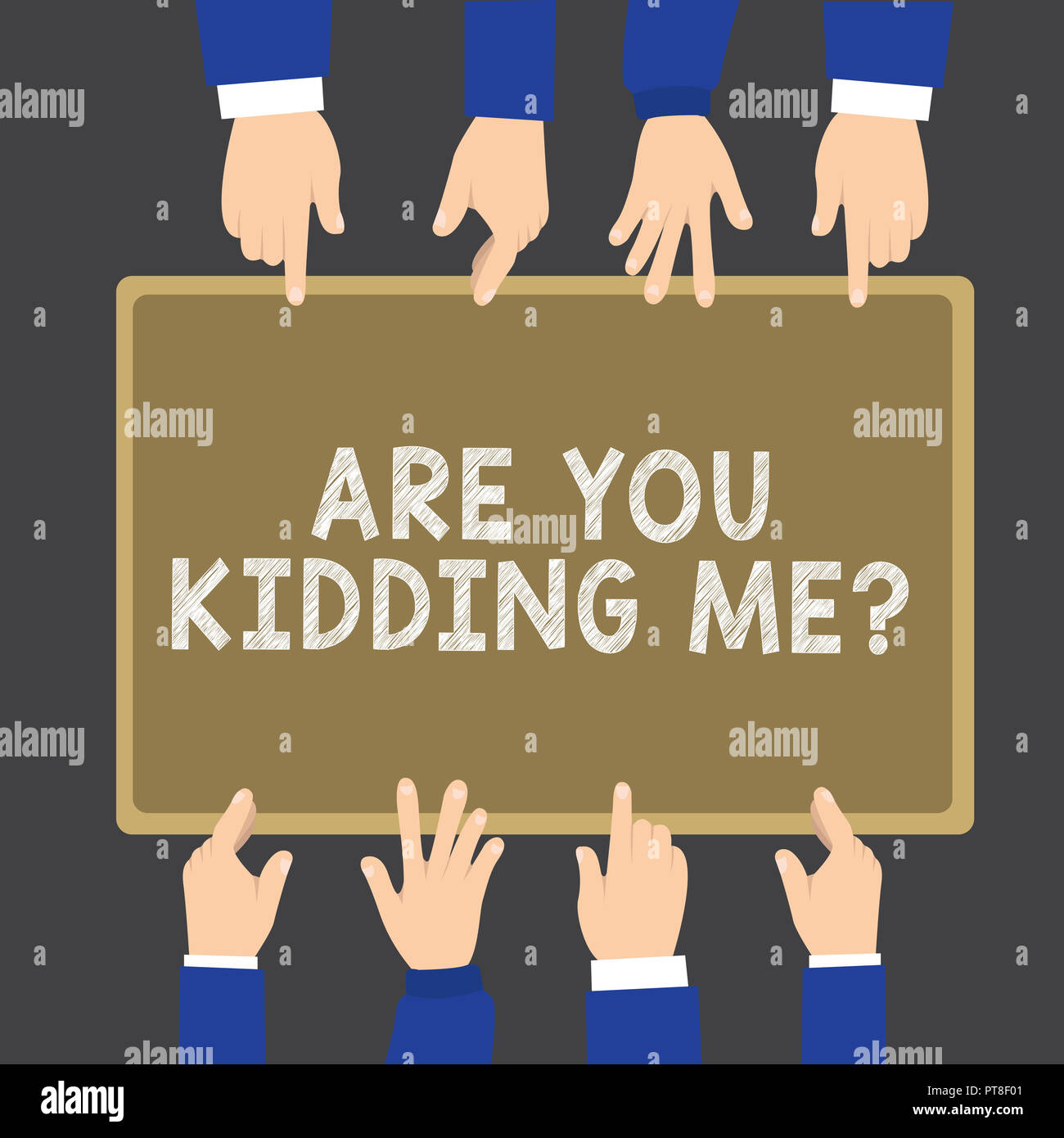 Writing note showing Are You Kidding Me question. Business photo ...