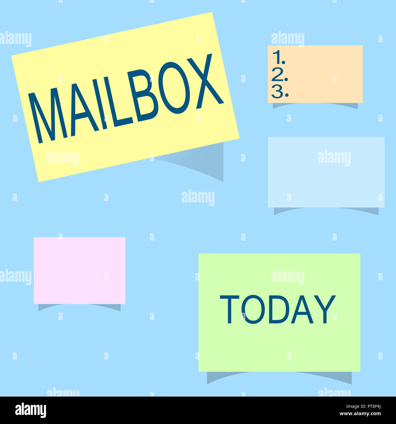 Word writing text Mailbox. Business concept for Box mounted on post ...