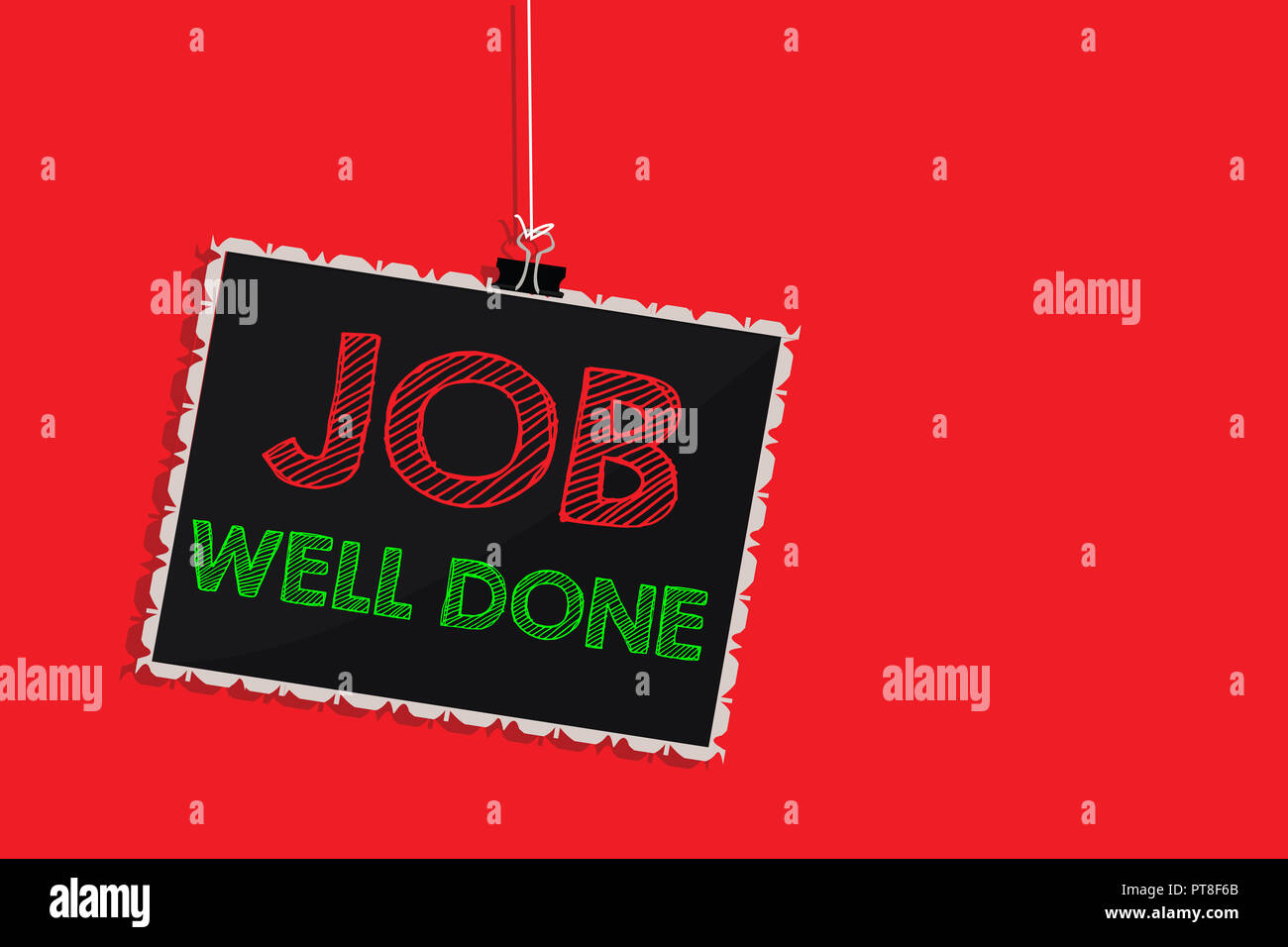 Handwriting text writing Job Well Done. Concept meaning Well Performed ...