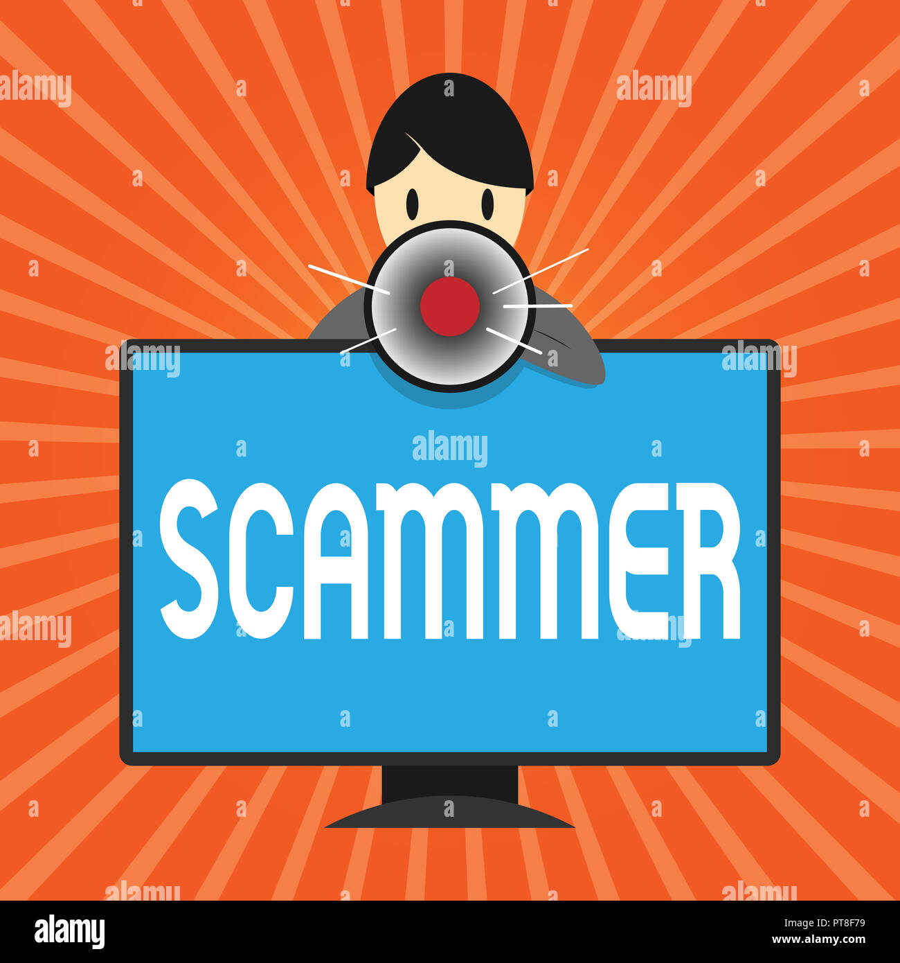 Conceptual hand writing showing Scammer. Business photo showcasing ...