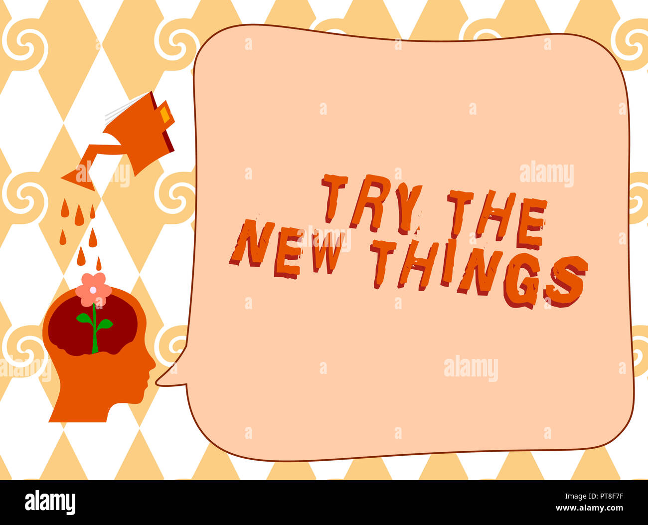 Handwriting text writing Try The New Things. Concept meaning Breaks up ...