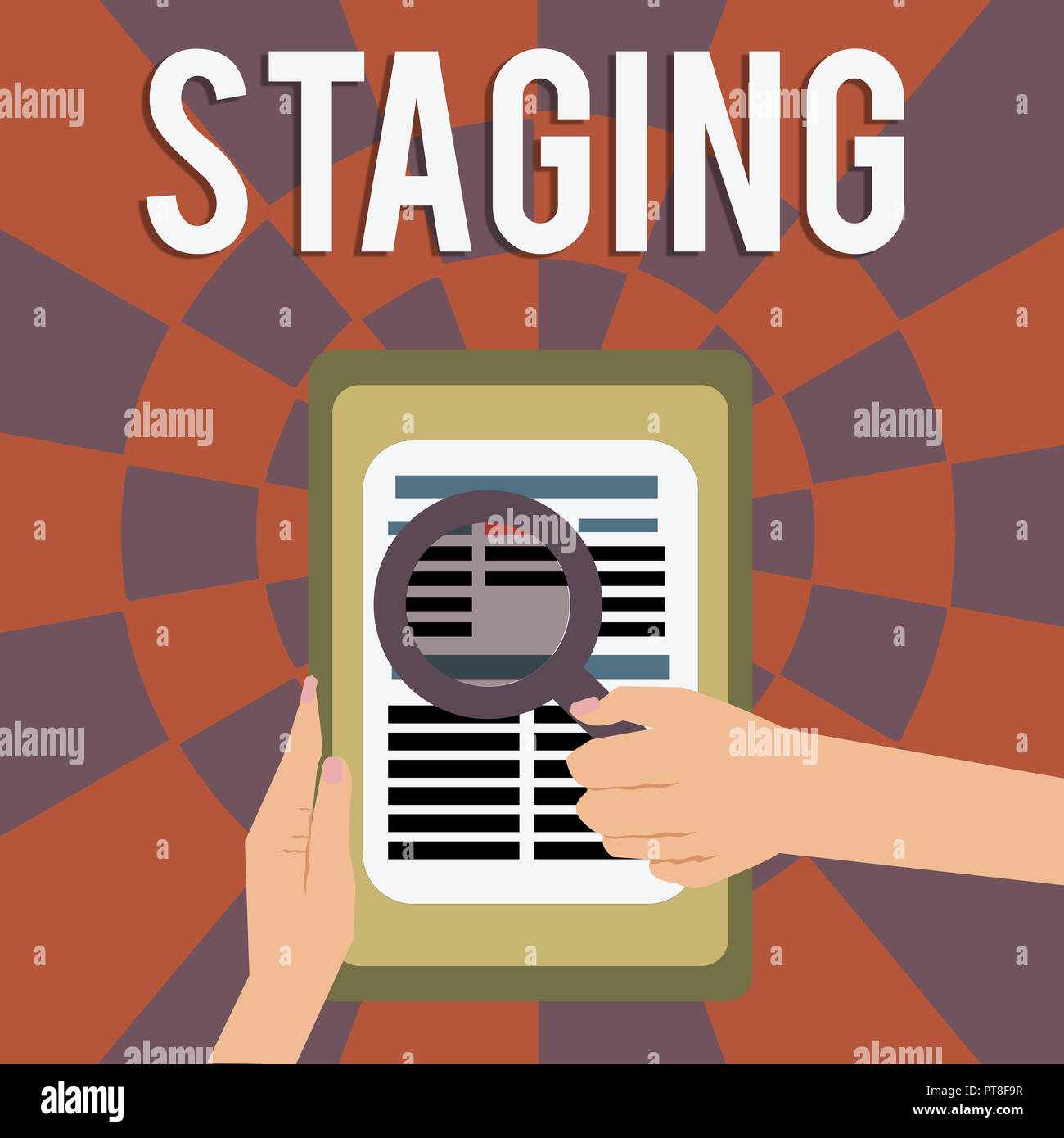 Word writing text Staging. Business concept for Method presenting play ...