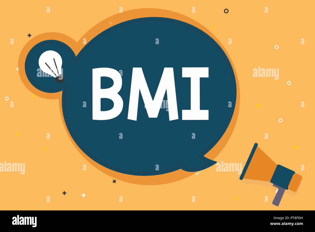 Handwriting text Bmi. Concept meaning Method of estimating body fat ...