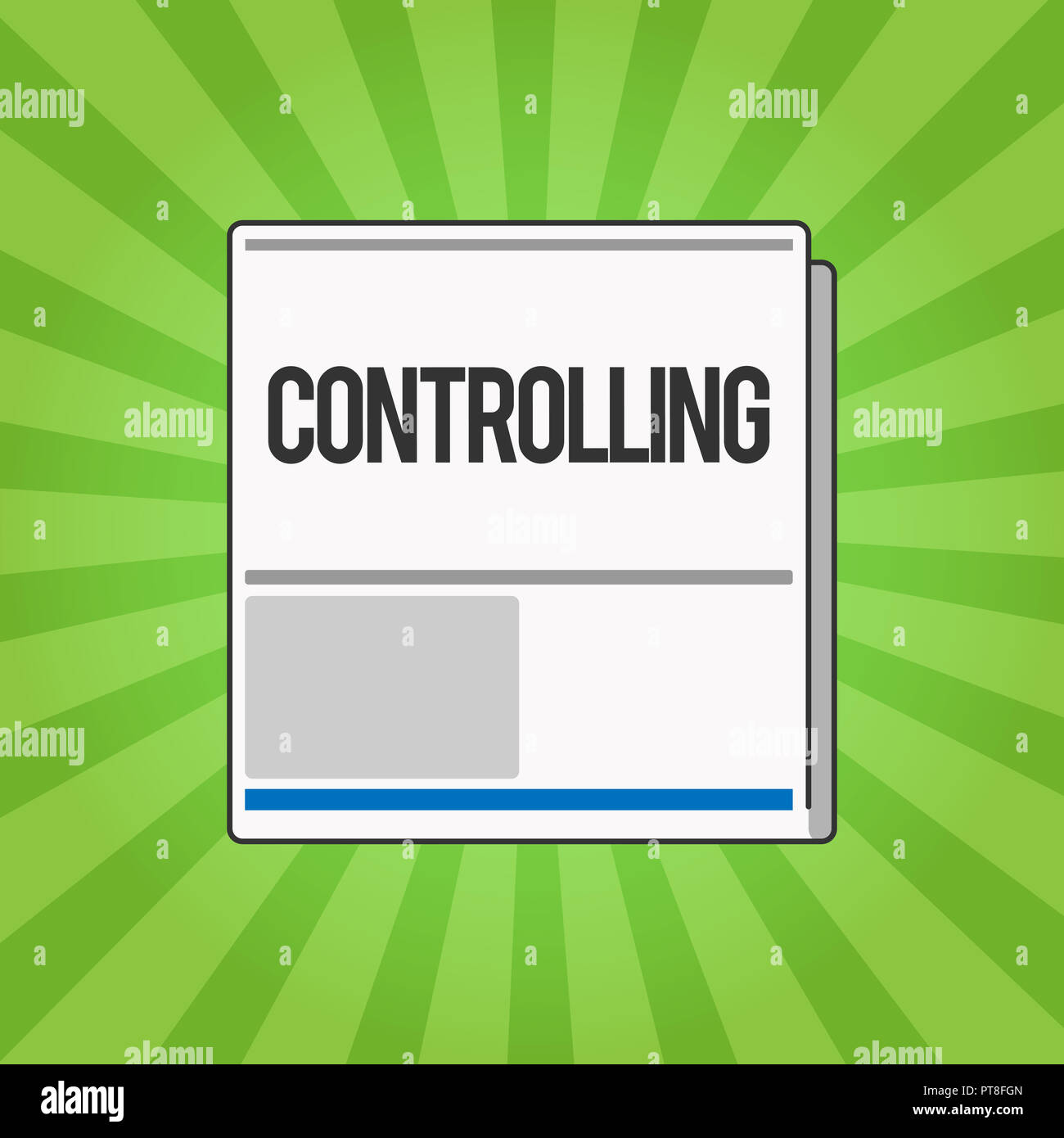 Handwriting text writing Controlling. Concept meaning Having the power ...