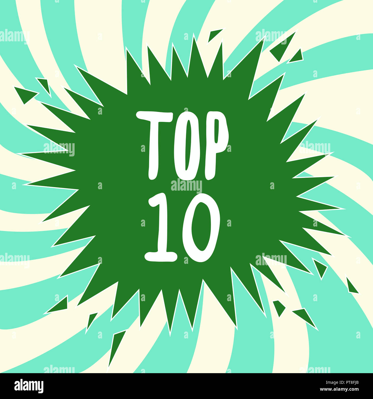 Writing note showing Top 10. Business photo showcasing List of most ...