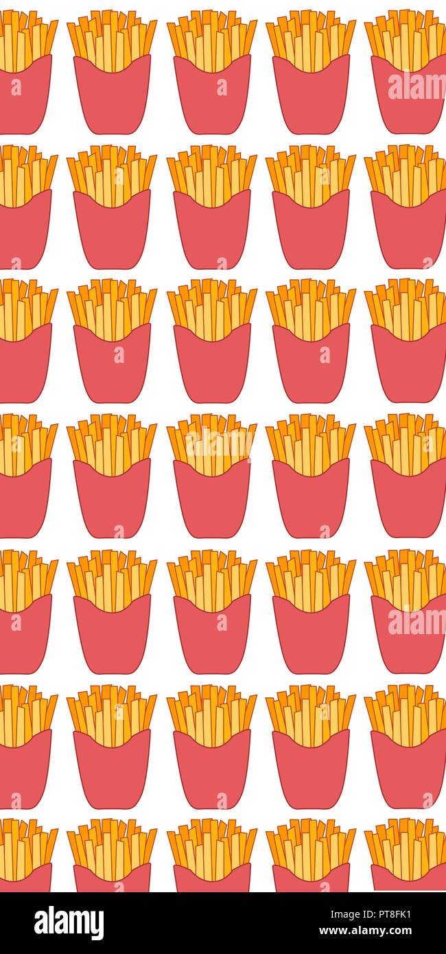 Color image cartoon box with french fries Stock Photo - Alamy