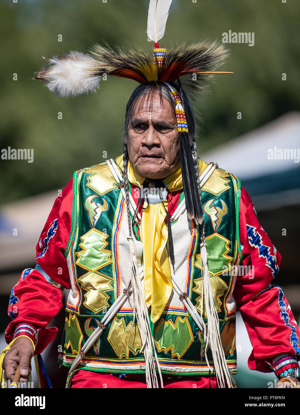 Participants dancing Native American style at the Stillwater Pow Wow in ...