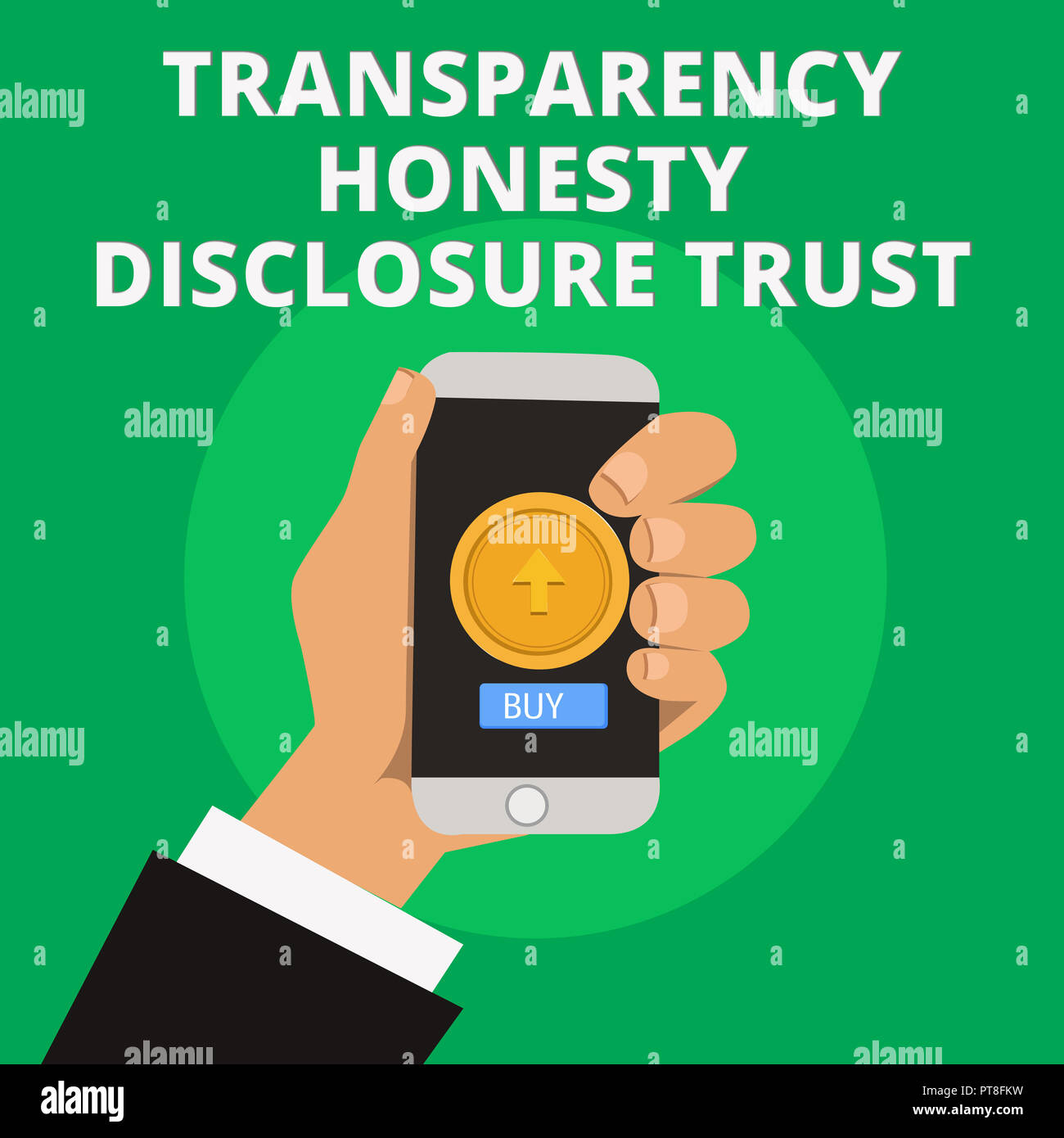 Conceptual hand writing showing Transparency Honesty Disclosure Trust ...