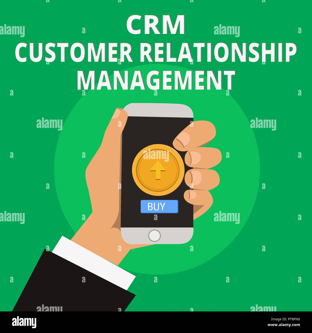 Conceptual hand writing showing Crm Customer Relationship Management ...