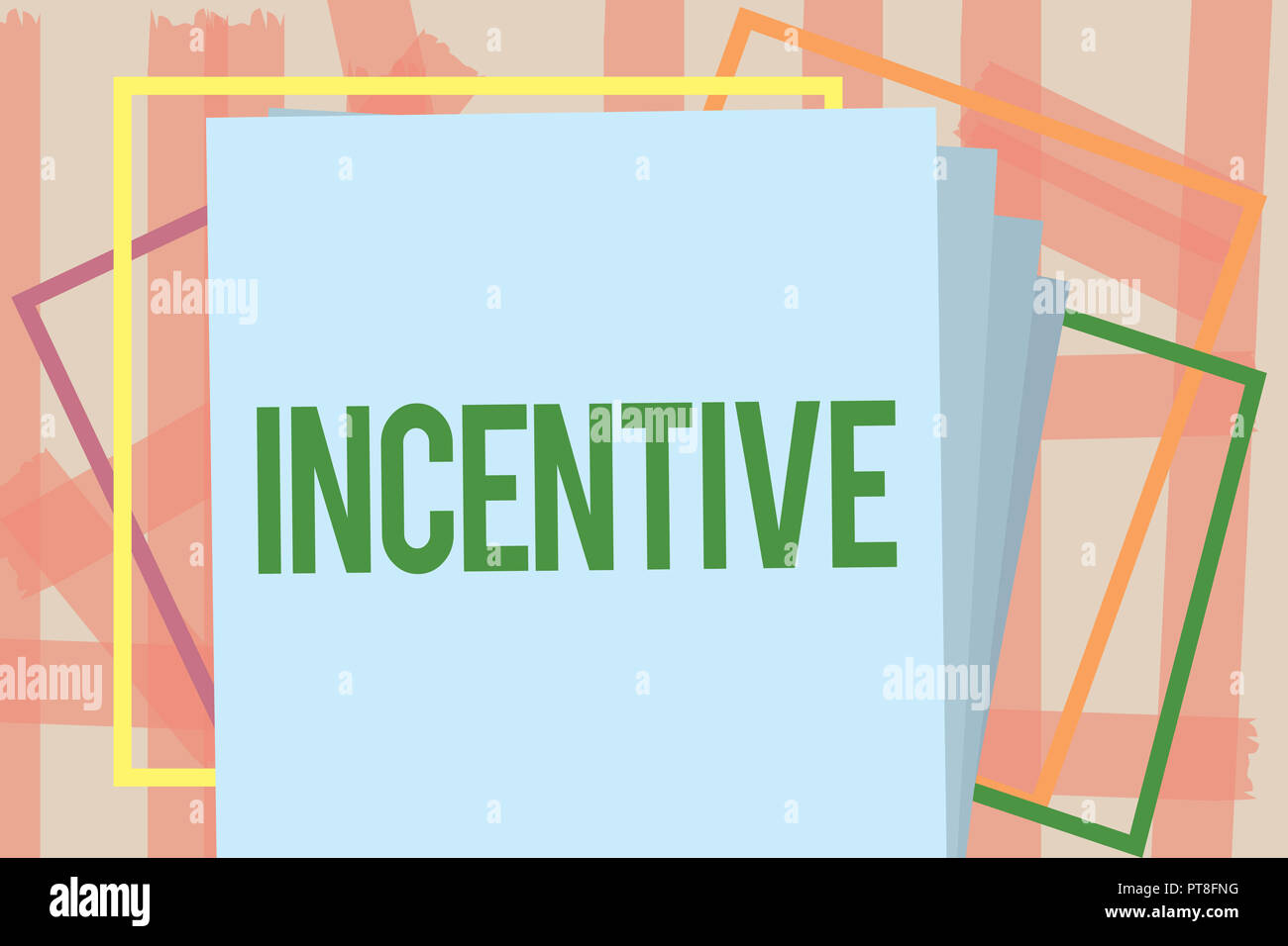 Writing note showing Incentive. Business photo showcasing thing that ...