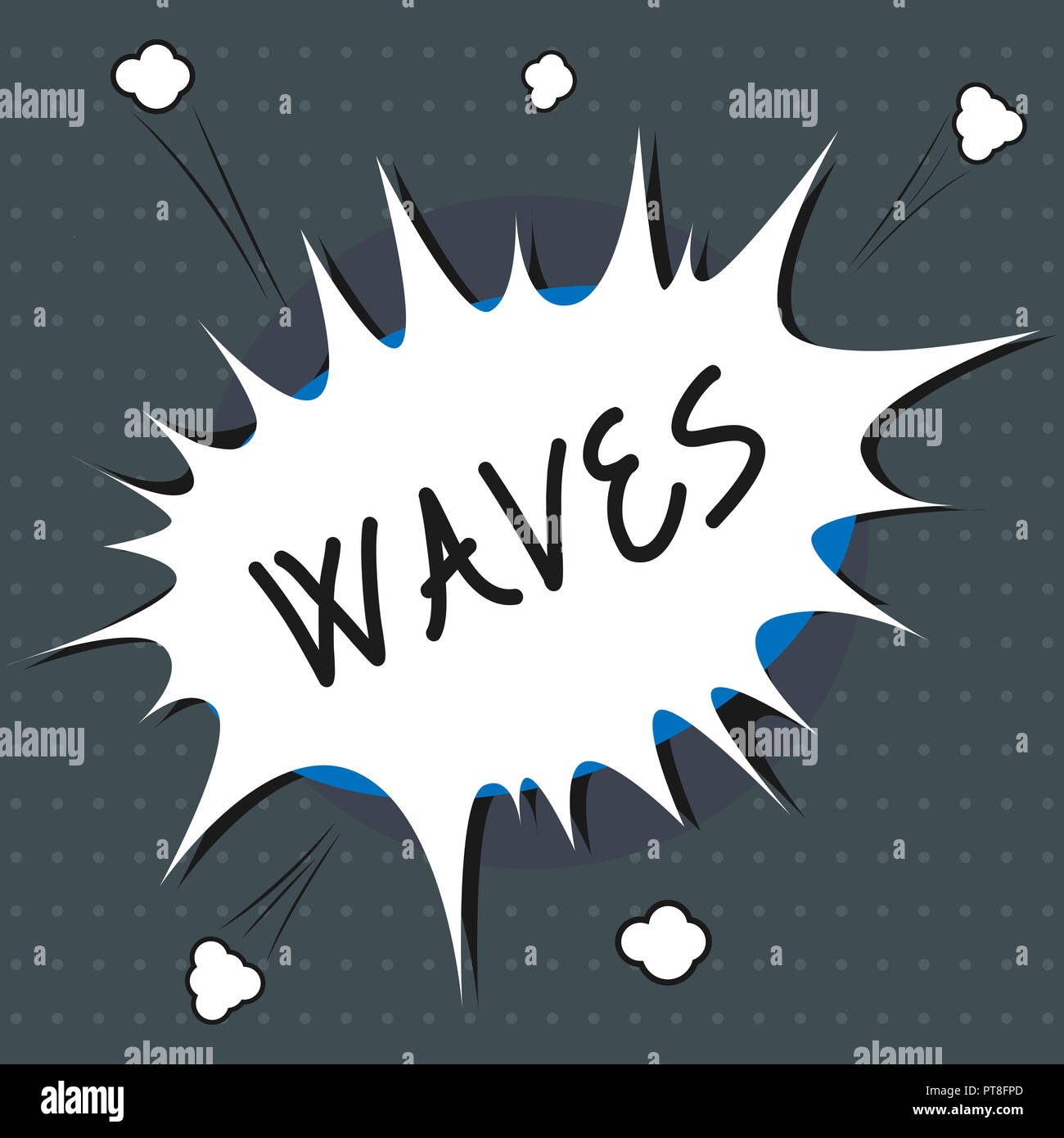 Text sign showing Waves. Conceptual photo move ones hand to and fro in ...