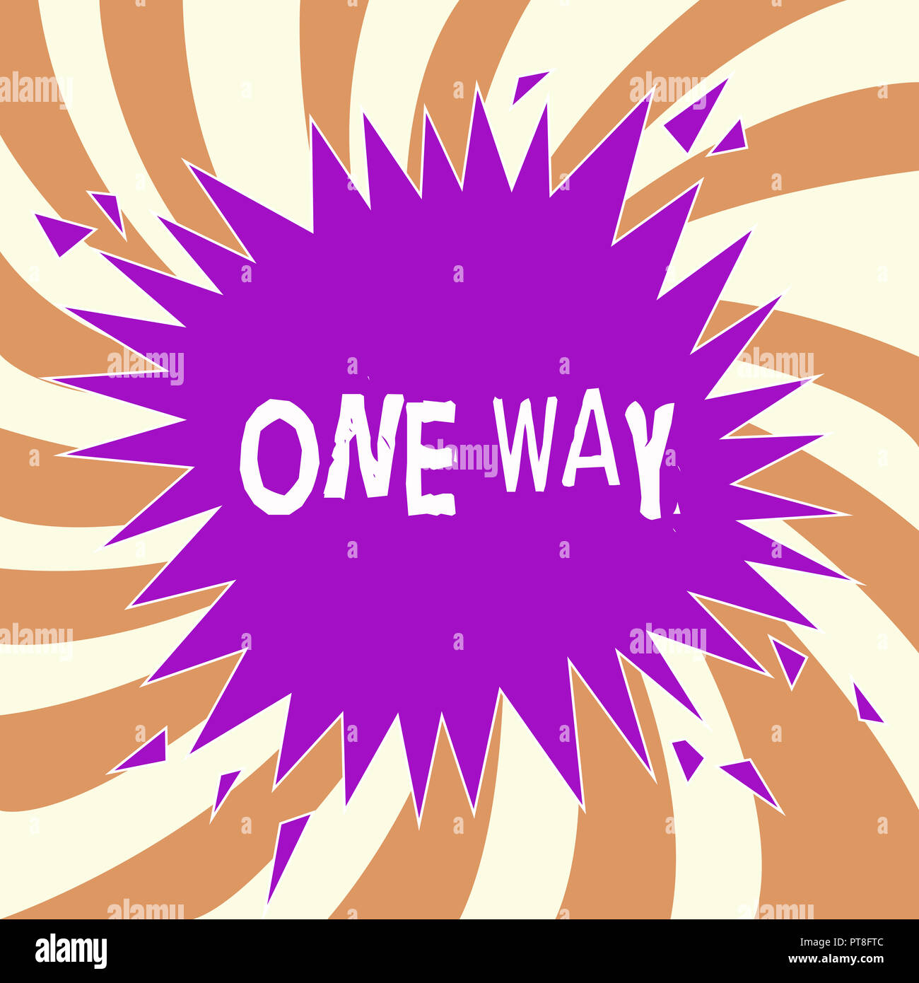 Handwriting text One Way. Concept meaning Only direction Street sign ...