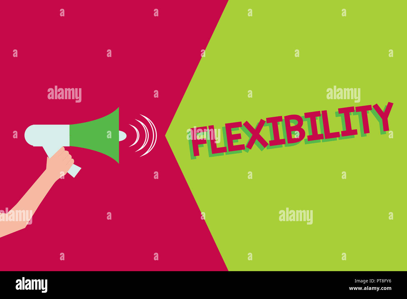 Text sign showing Flexibility. Conceptual photo Quality of bending ...