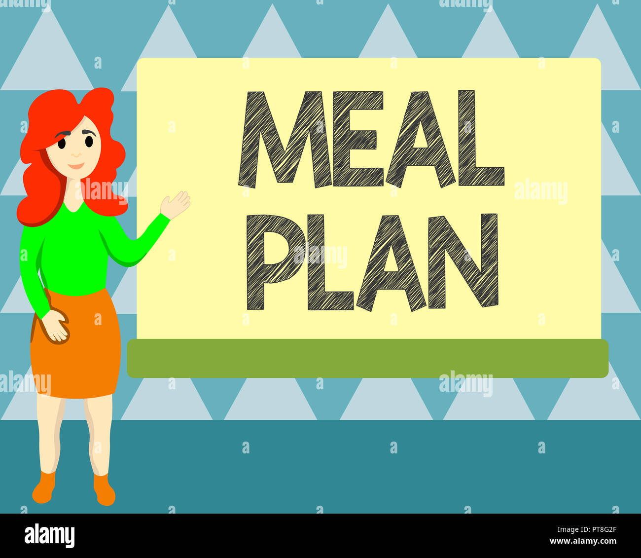 Handwriting text writing Meal Plan. Concept meaning arrangement scheme ...
