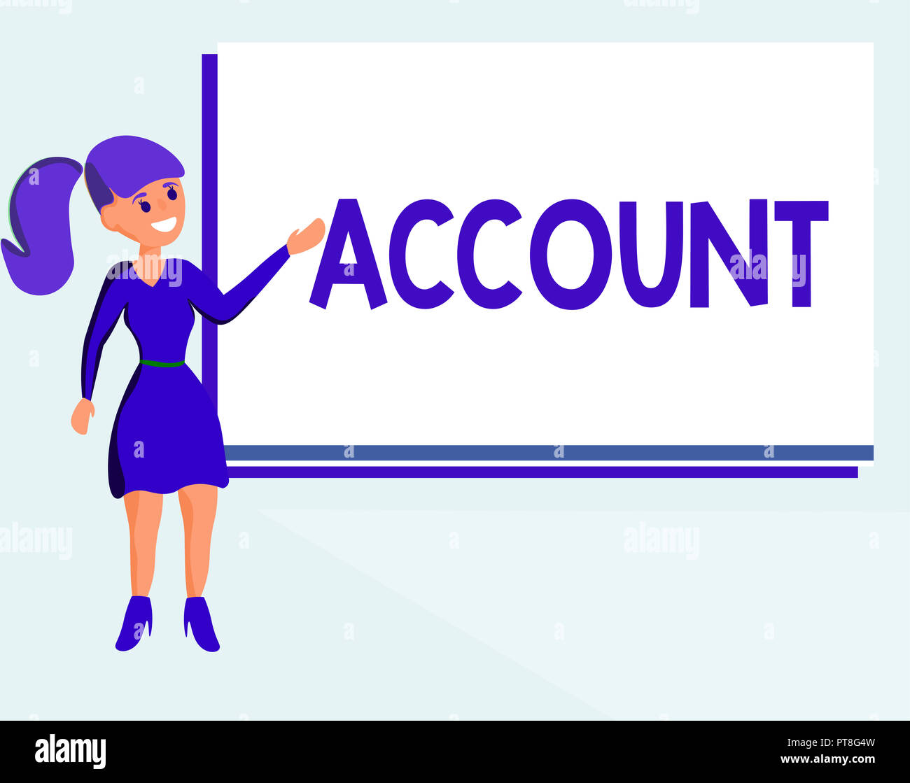 Text sign showing Account. Conceptual photo Record Statement financial ...
