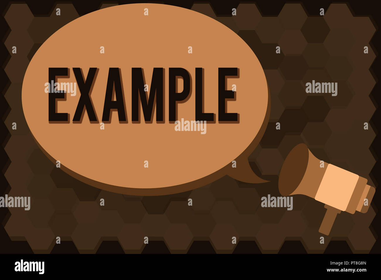 Handwriting text Example. Concept meaning Illustration Sample Model to ...