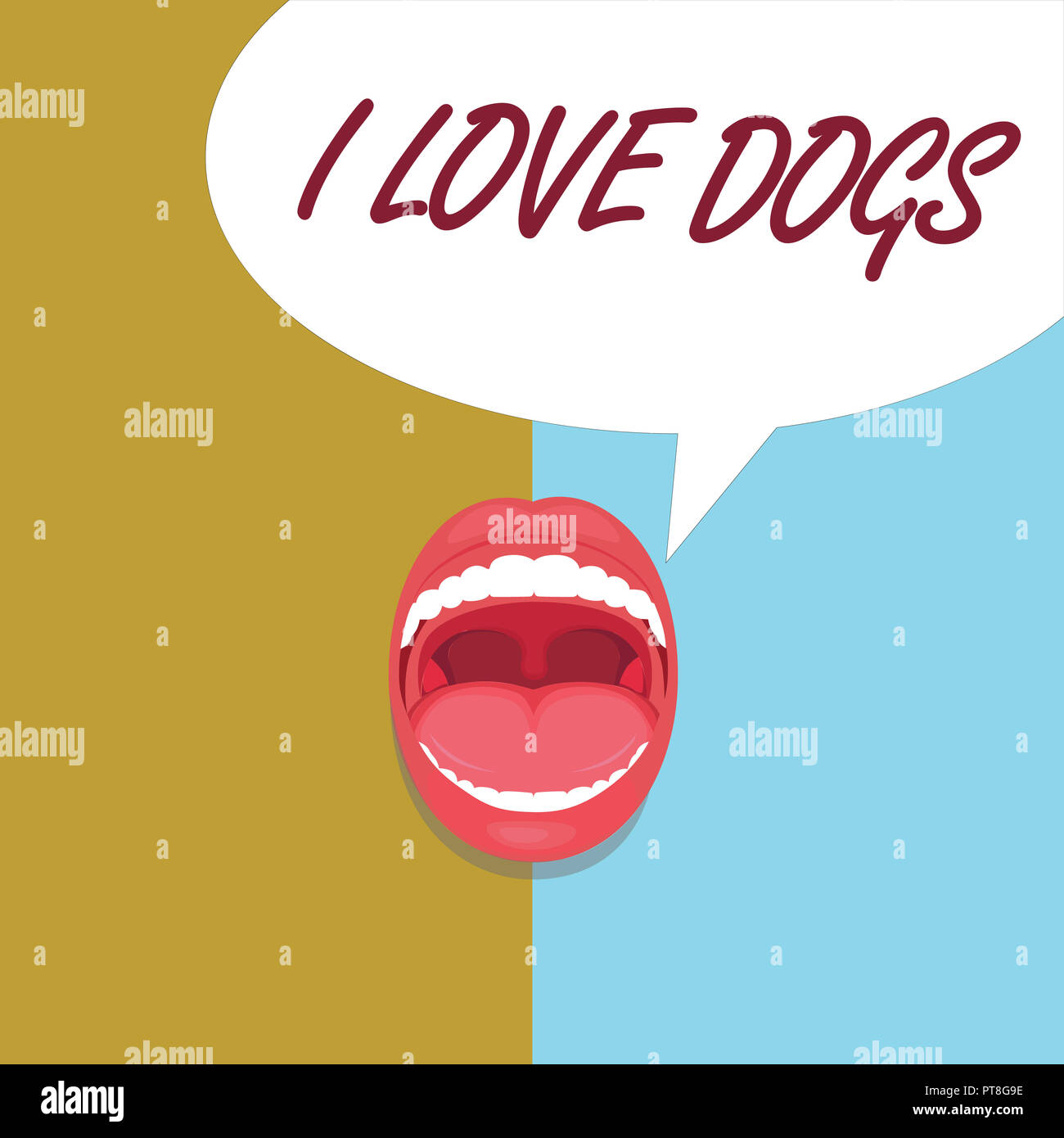 Handwriting text I Love Dogs. Concept meaning Have good feelings ...