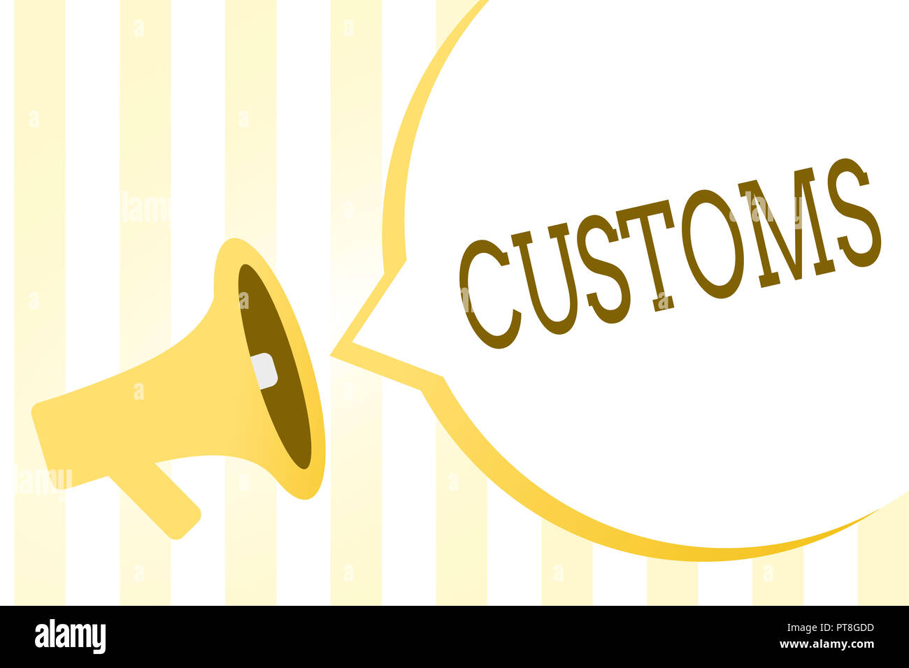 Writing note showing Customs. Business photo showcasing Official ...