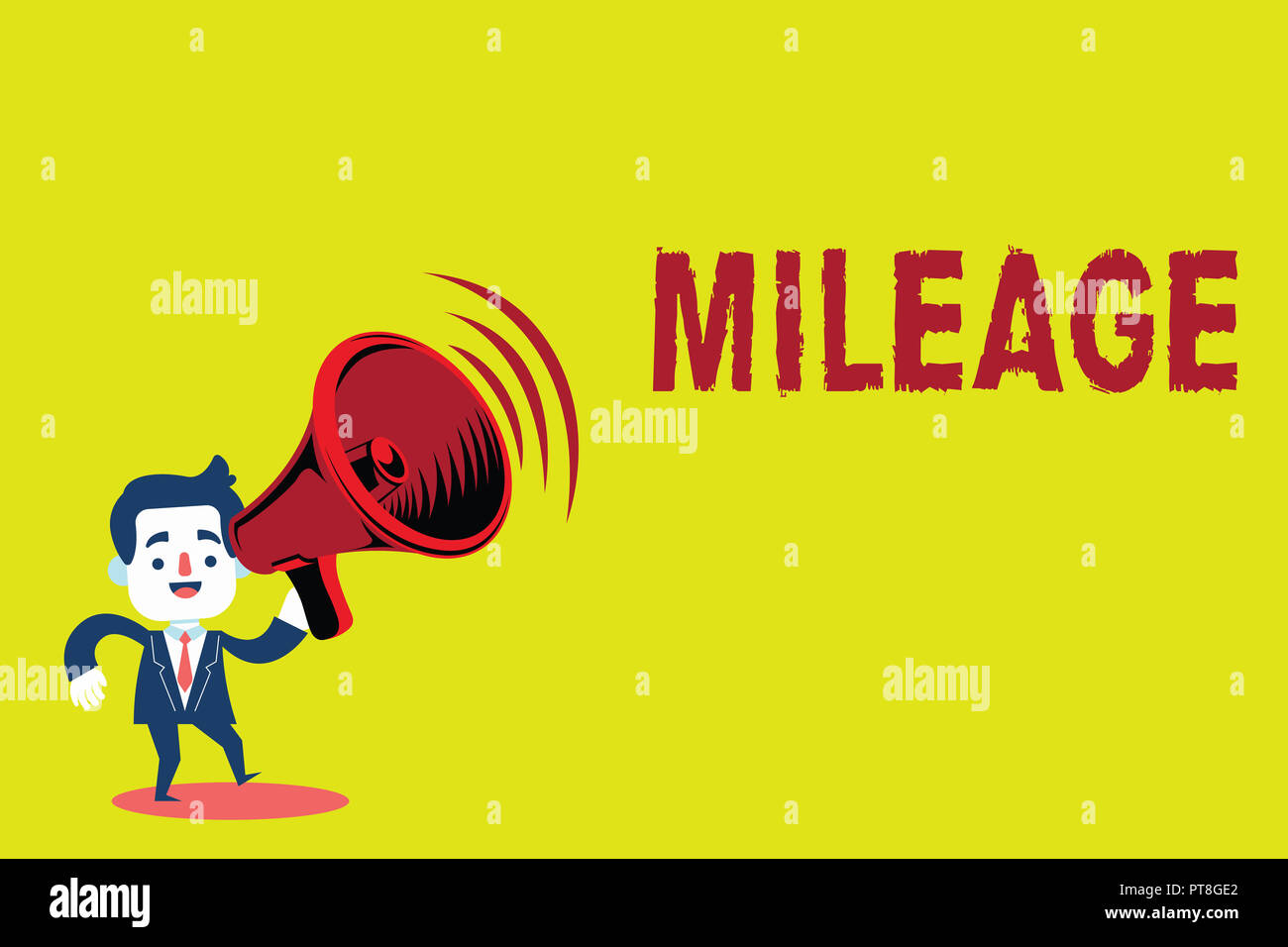 Handwriting text Mileage. Concept meaning Number of miles travelled or ...