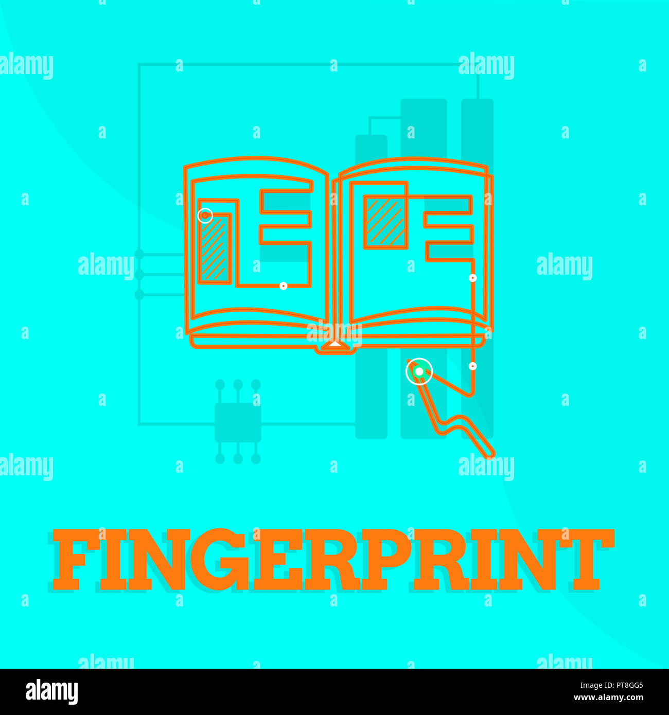 Text sign showing Fingerprint. Conceptual photo Impression or mark made ...